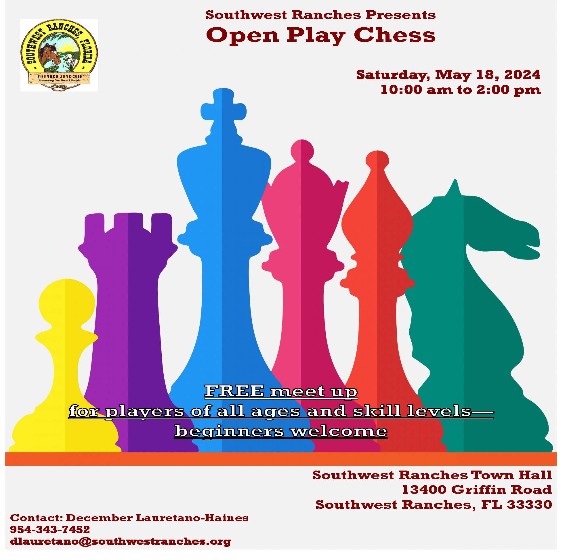 Open Play Chess – Southwest Ranches, Florida